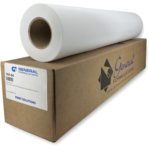 GF 101 - Lustre Clear Vinyl Laminate with Clear Permanent Adhesive ...